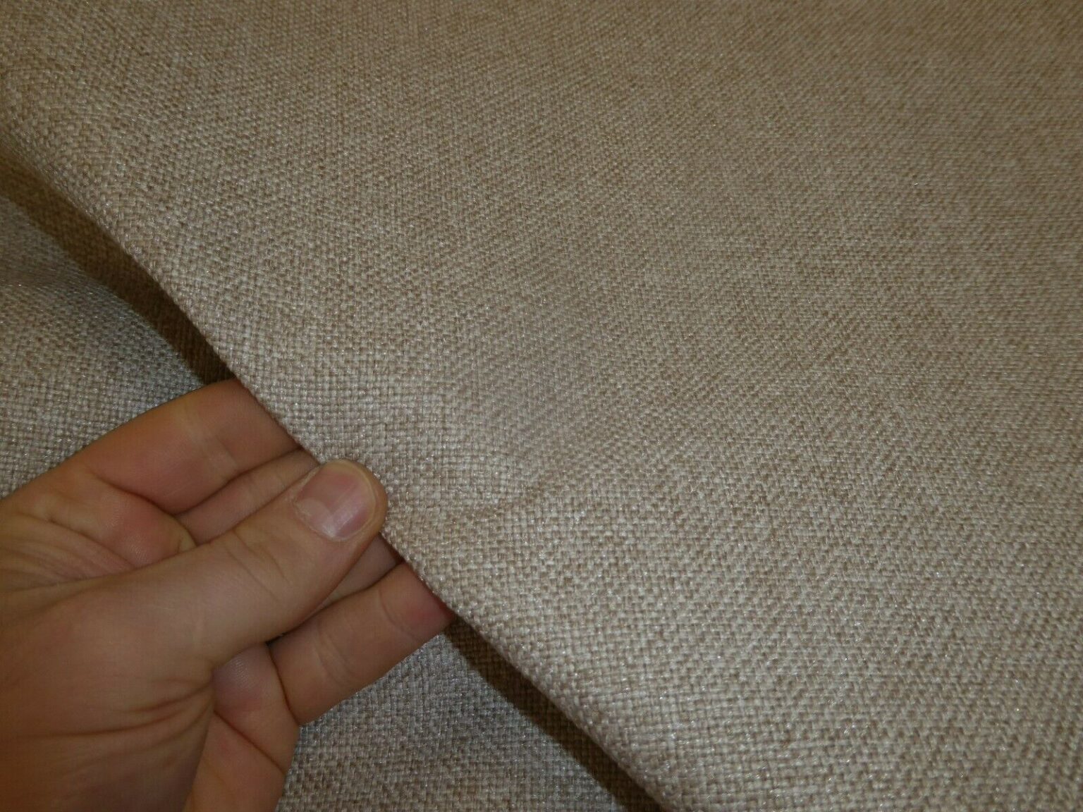 OATMEAL Linen Style Weave Upholstery Fabric - Design Name: Bonita ...