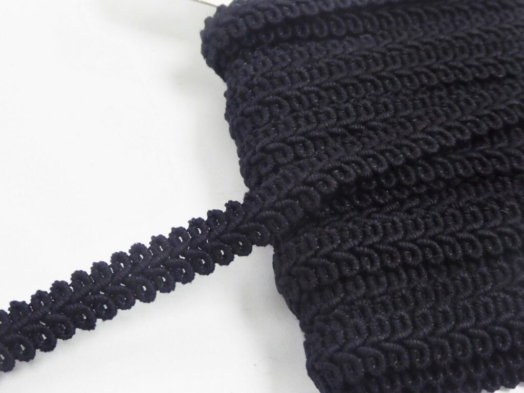 Black 12mm Gimp Braid Trim - Upholstery, Lampshades, Cushions and ...